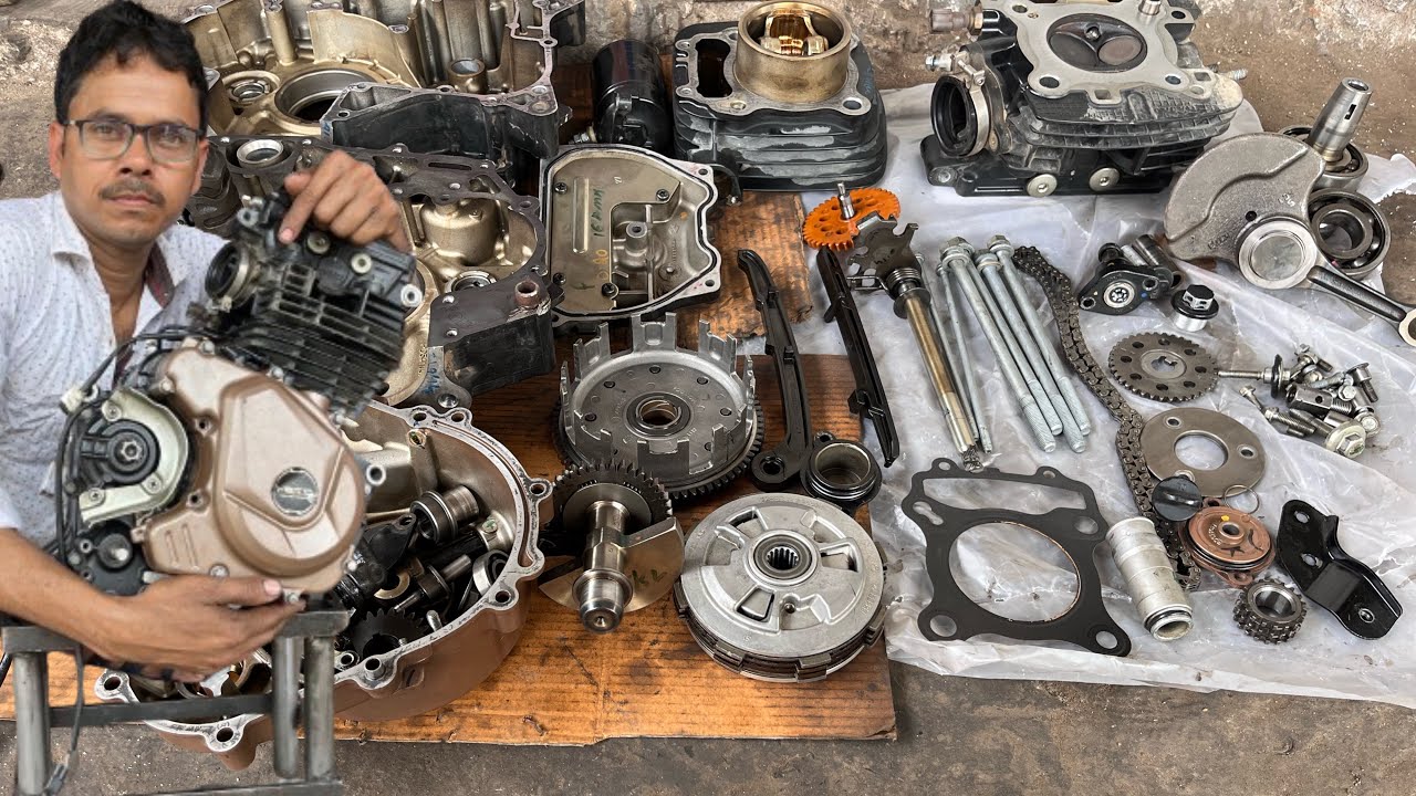 Bajaj N250 Bs6 full engine fitting/n250 bs6 engine assembly - YouTube