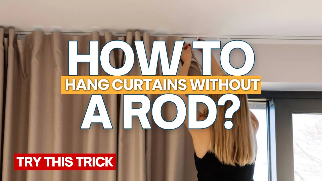 How To Hang Curtains Without A Rod? | 5 Alternative And Easy Ideas - YouTube