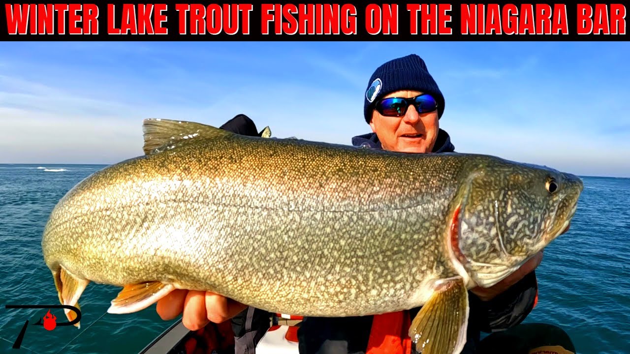 Winter Lake Trout Fishing on the Niagara Bar - YouTube