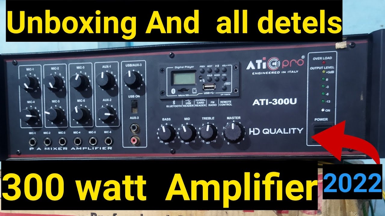 Ati pro 300 u amplifier price and sound testing and unboxing video ...