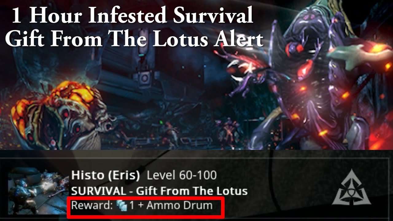 Warframe | 1 hour Gift From Lotus Infested Survival Alert - YouTube