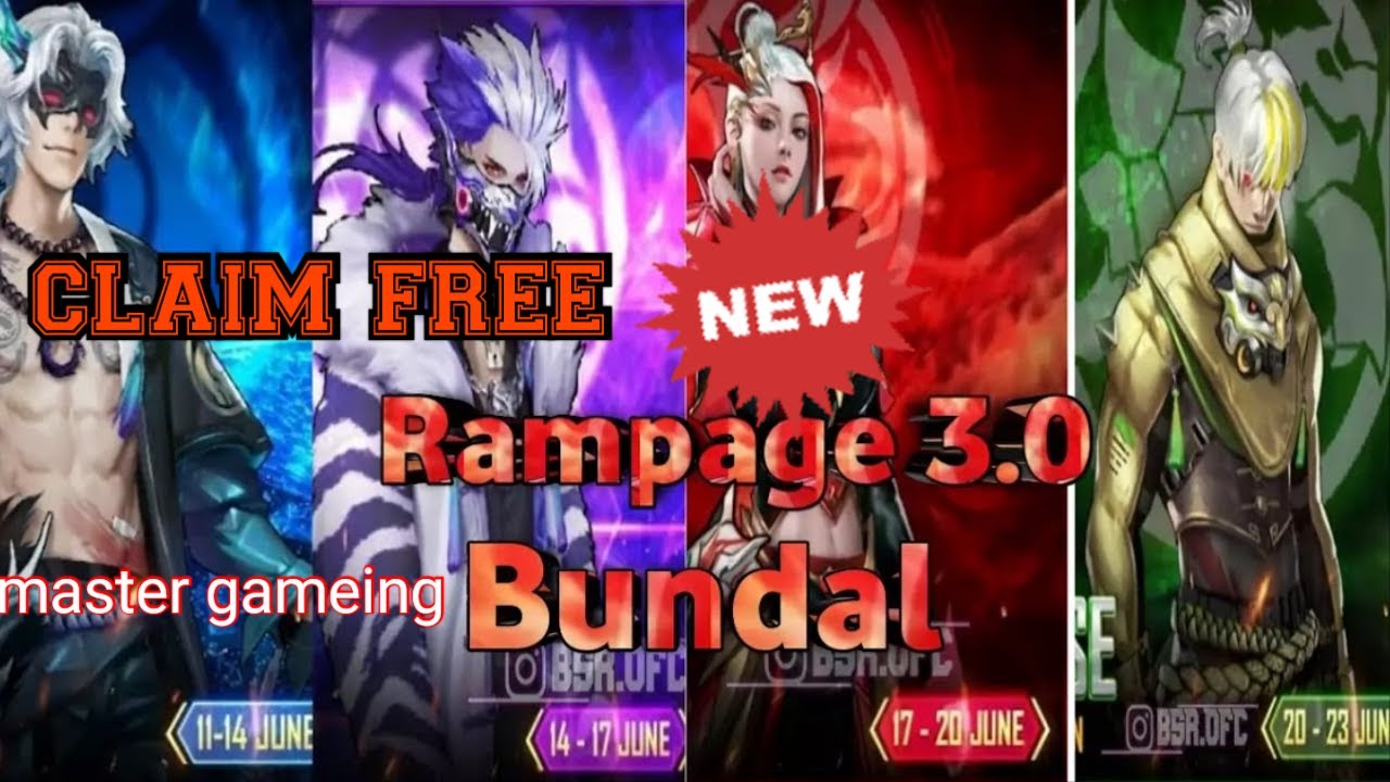Freefire New event | Rampage new event 3.0 | ff| rampage event 3.0 full ...