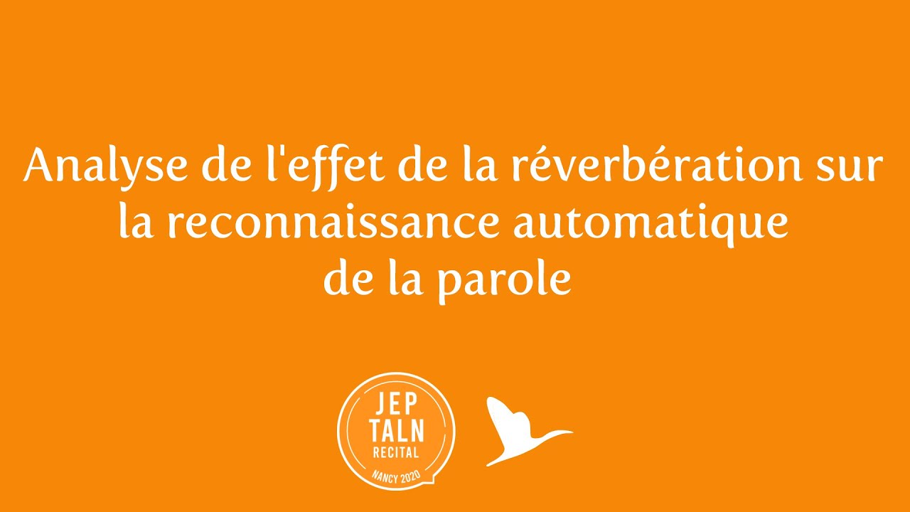 Analyse de l'effet de la réverbération sur la reconnaissance automatique de la parole - YouTube
