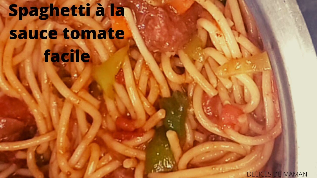 Spaghetti à la sauce tomate autrement// spaghetti comme chez Diallo ...