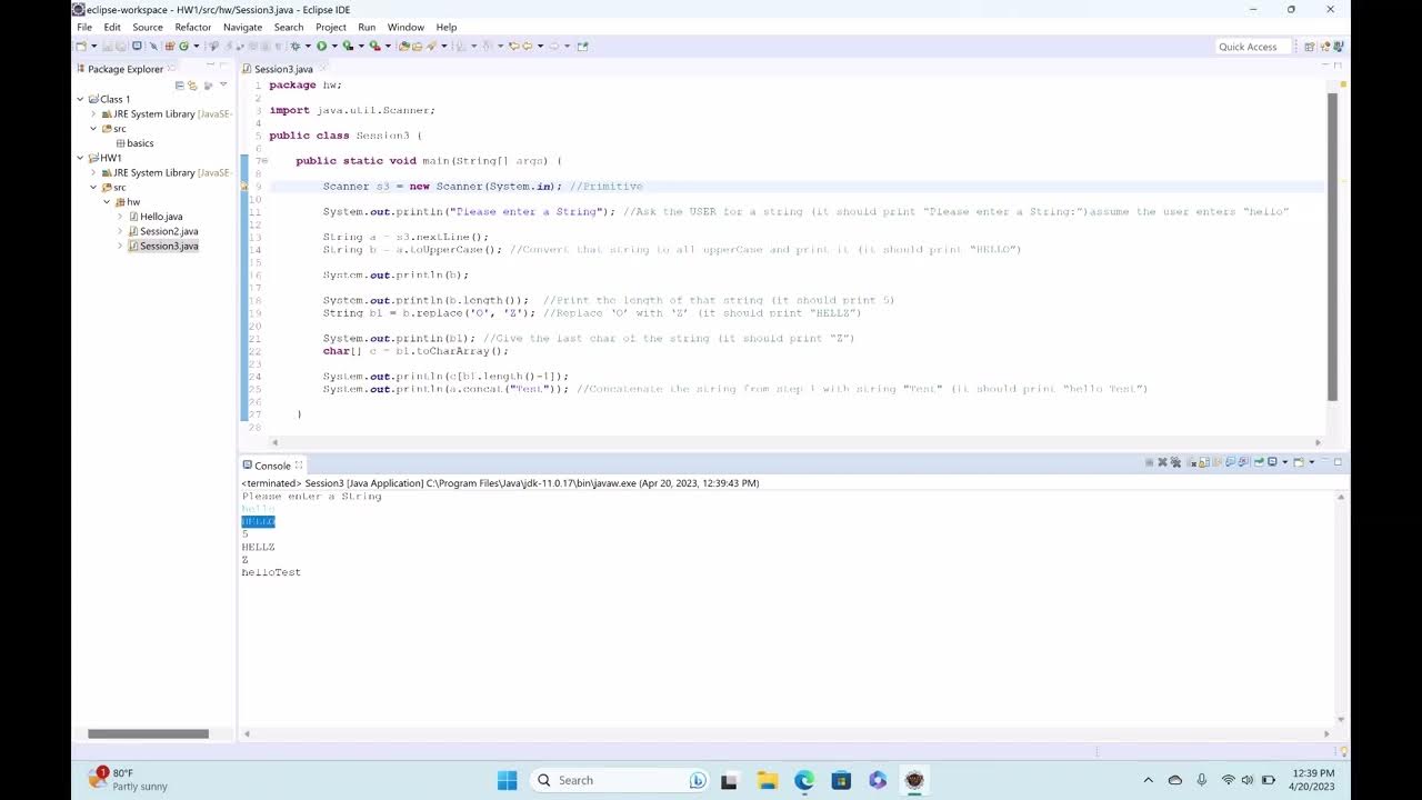 Java Session 3 HW - YouTube