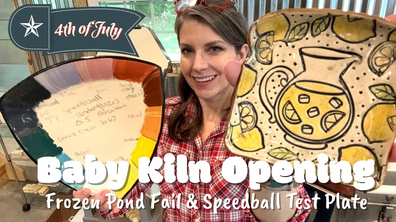 Baby Kiln Opening | Frozen Pond Fail | Speedball Test Plate | Lemon ...