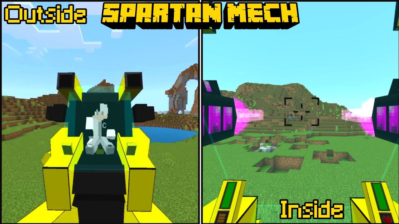 Spartan Mech Addon For Minecraft PE/Bedrock 1.21 - YouTube