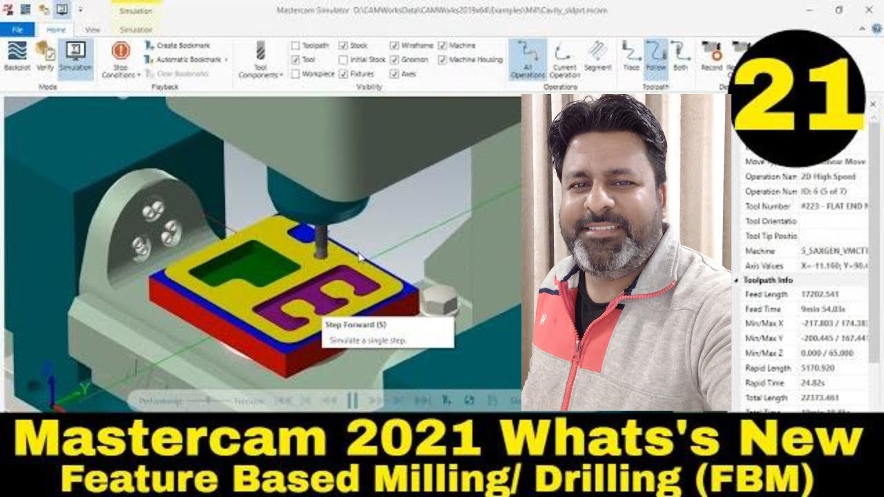 Mastercam 2021 Feature Based Milling drilling |What's new in Mastercam ...