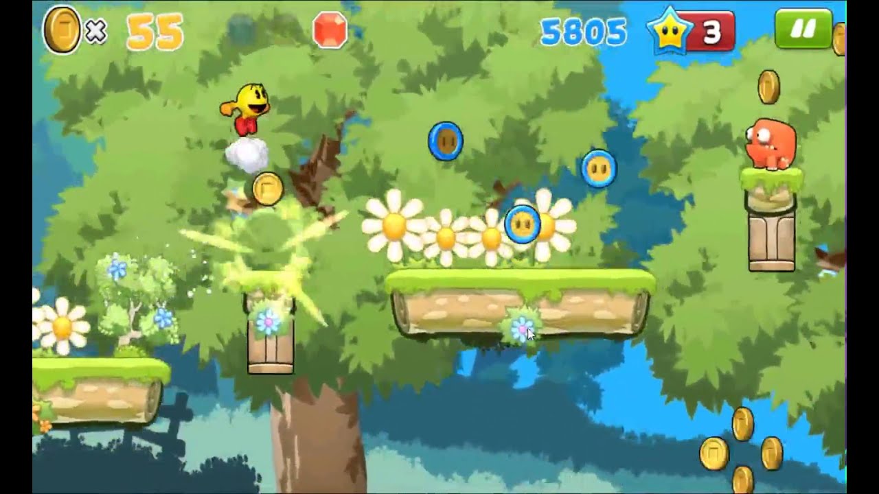 Mega Run meets パックマン - ステージ 1-6 - YouTube