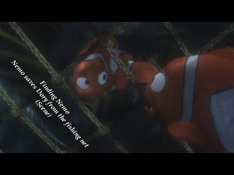 Finding Nemo - Nemo saves Dory from the fishing net (HD)