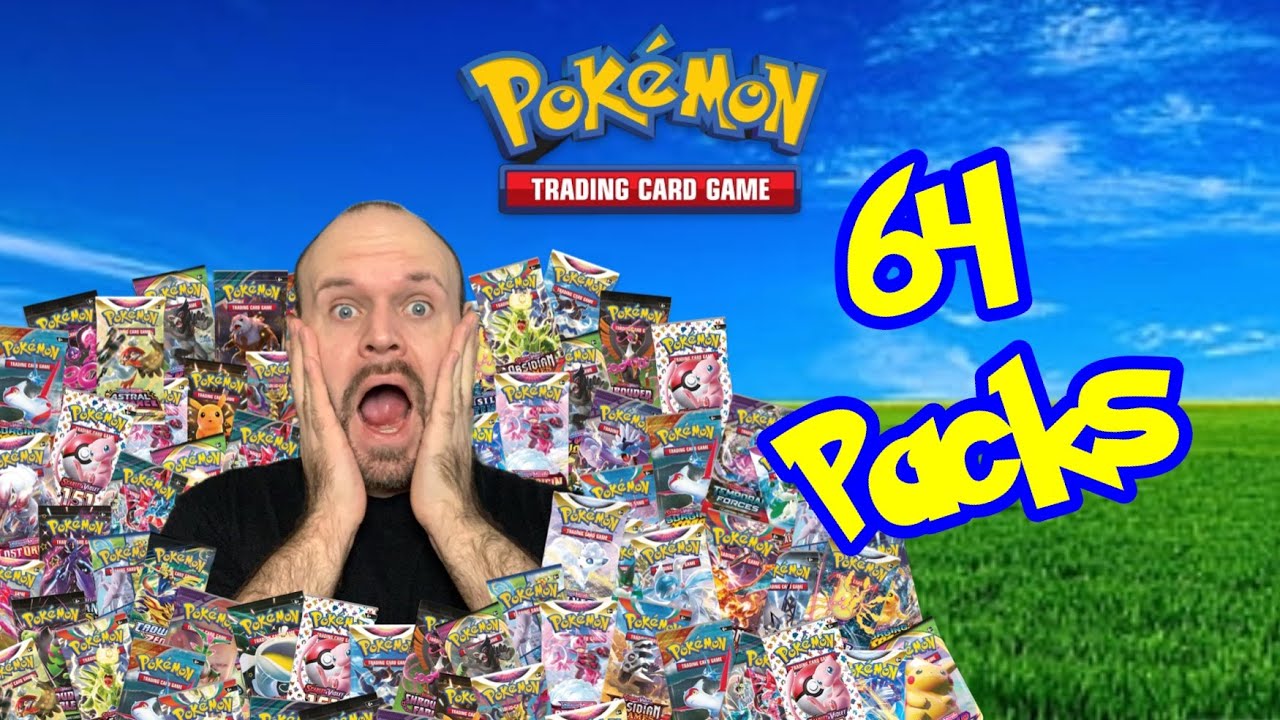 My Most Massive Pokemon Pack Opening Yet! Massive 64 Booster Packs ...