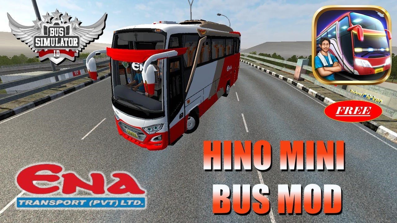 HINO Minibus Mod for Bussid Review | Bus Simulator Indonesia - YouTube