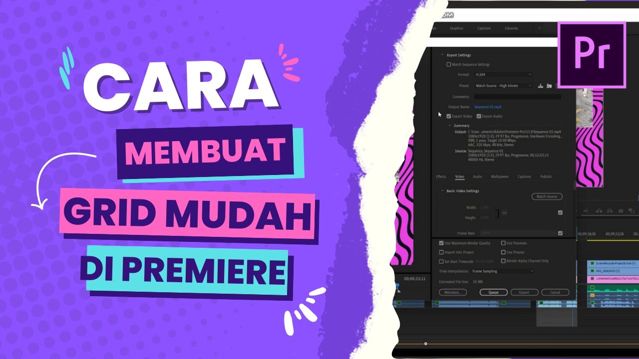 MEMBUAT GRID MUDAH DI ADOBE PREMIERE PRO - YouTube