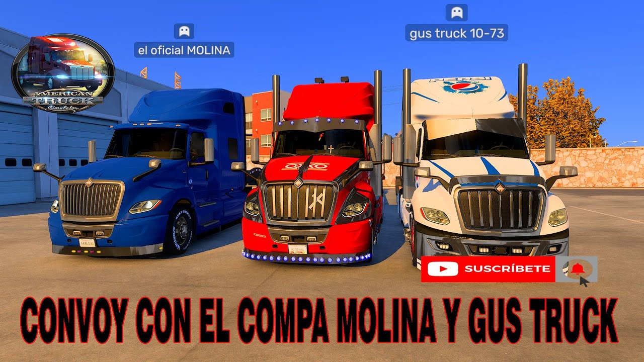 Convoy con el compa molina y gus truck games #americantrucksimulator # ...