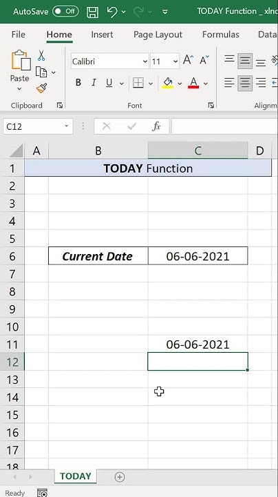 How to Insert Current Date in Excel #shorts - YouTube