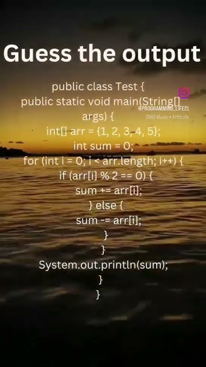 Odd Even Array Sum Challenge Output Is 3 Coding Java Codingchallenge Programmingjava
