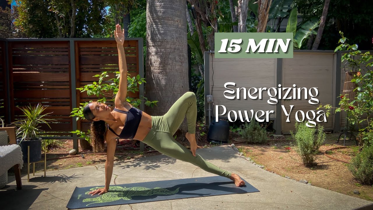 15 MIN Energizing Power Yoga Flow | Intermediate - YouTube