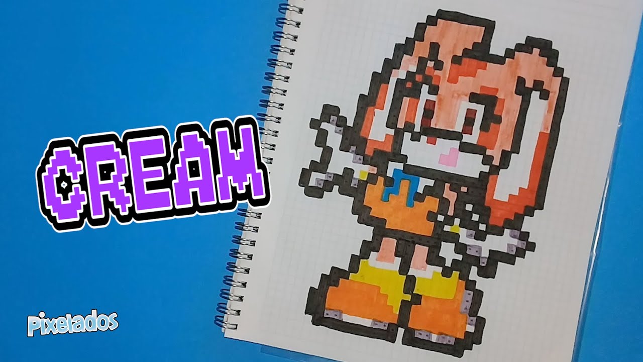 COMO DIBUJAR A CREAM de SONIC PIXEL ART - PIXELADOS - YouTube