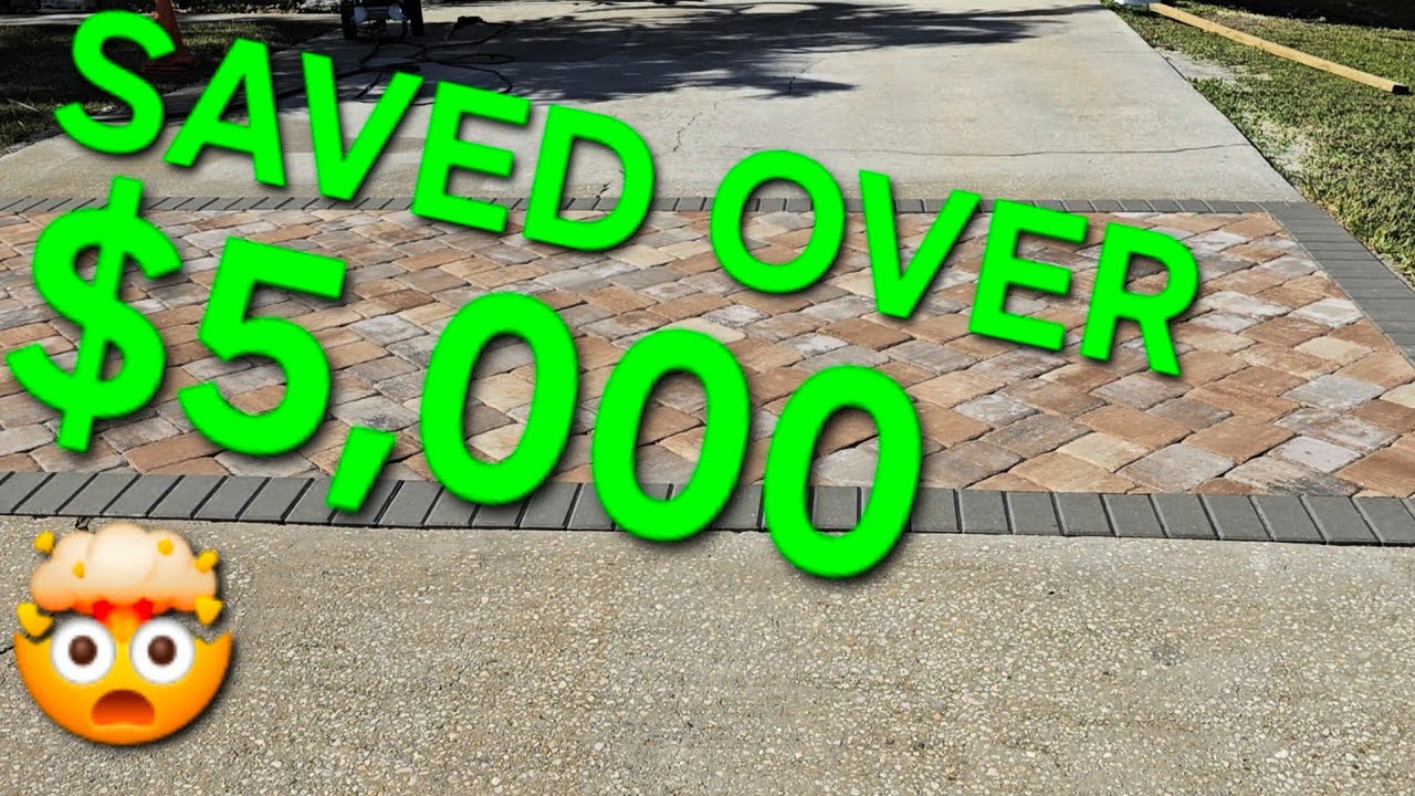 DIY cracked driveway paver repair for just over $1000 dollars tutorial ...