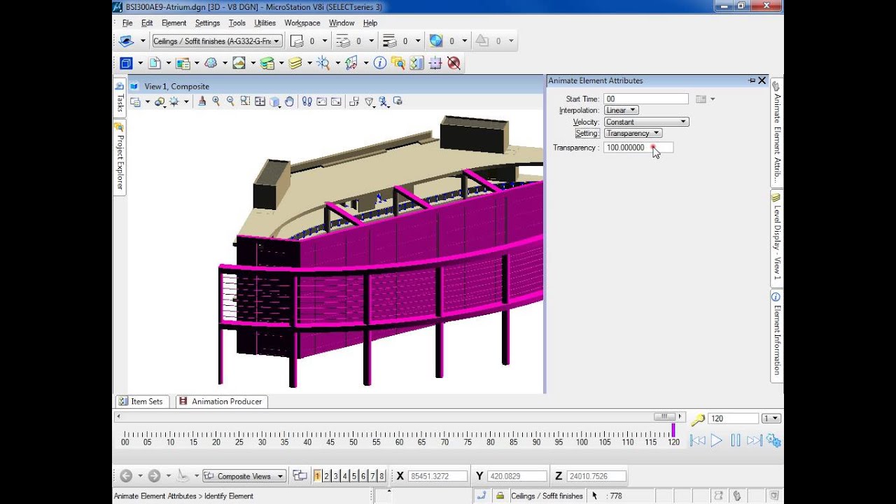 MicroStation - Script element transparency to animate a fading effect ...