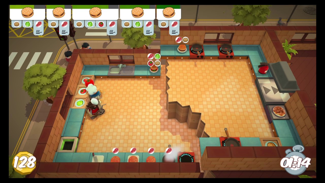 Overcooked - Stage 1-6 - Split Stovetop (3 Stars) - YouTube