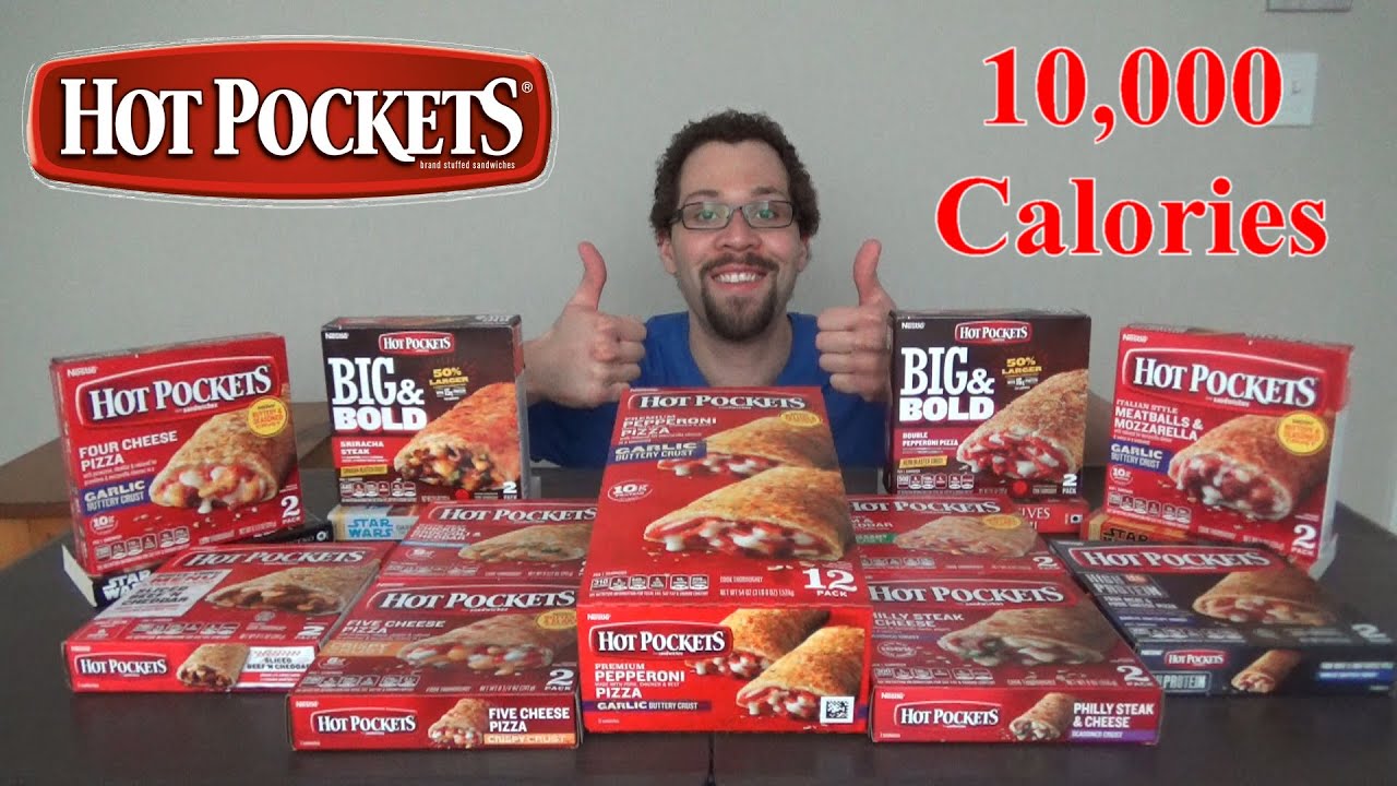 Hot Pocket Challenge l 10,000 Calories - YouTube