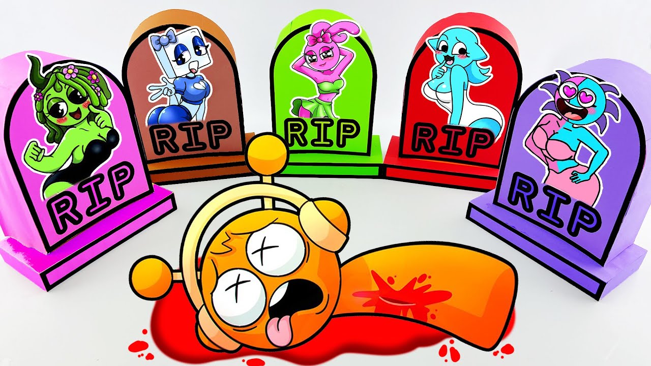 Paper DIY Spunki 💥 Oren's Tragic Fall 💔 Meduzy, Boxie, Pinki, Aqua ...