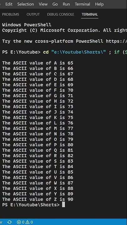 Find the ASCII value of CAPITAL letters|| C language tutorial #shorts - YouTube