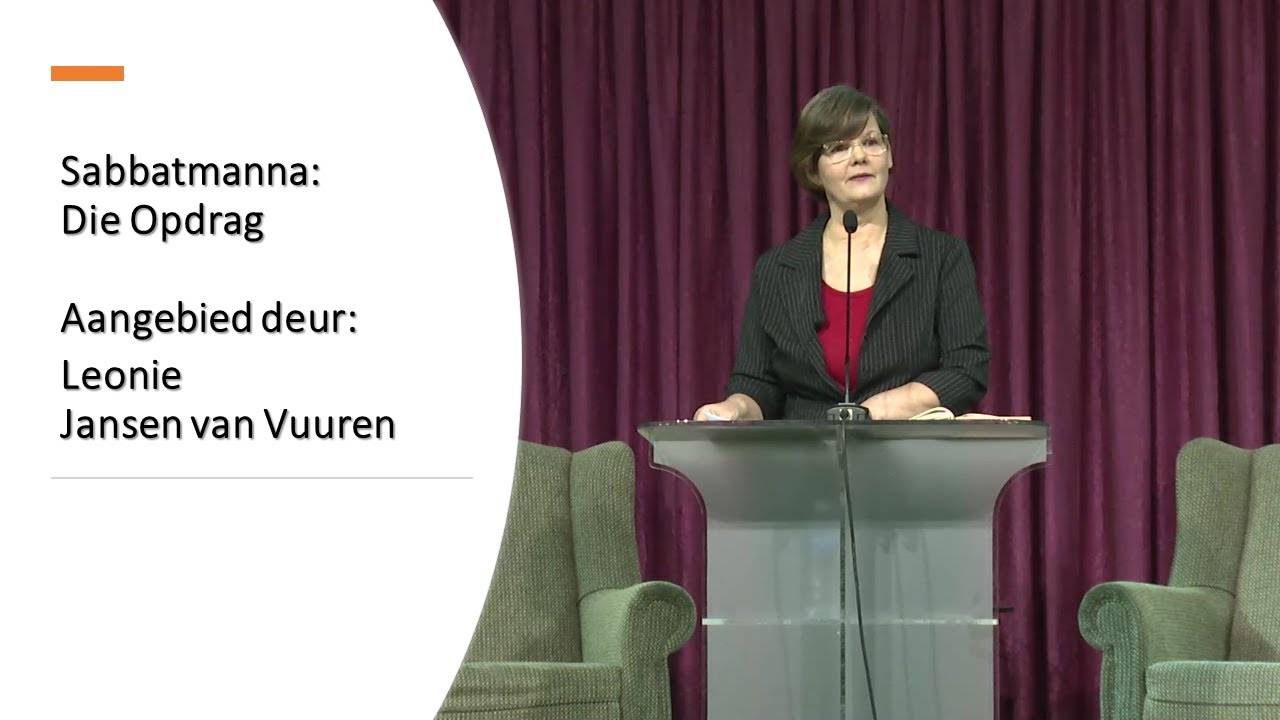 29 Okt 2022: 09h30 - Leonie Jansen van Vuuren - Die Opdrag ...