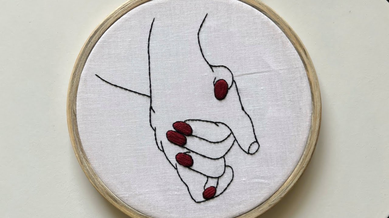 Holding Hands| Hand Embroidery Tutorial - YouTube