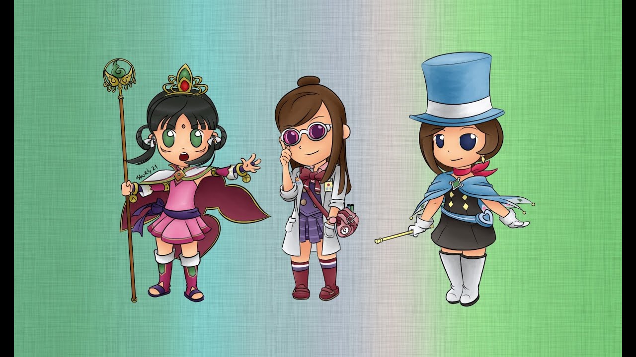 Ace Attorney Chibis: Female Support Characters - Drawing Timelapse ...