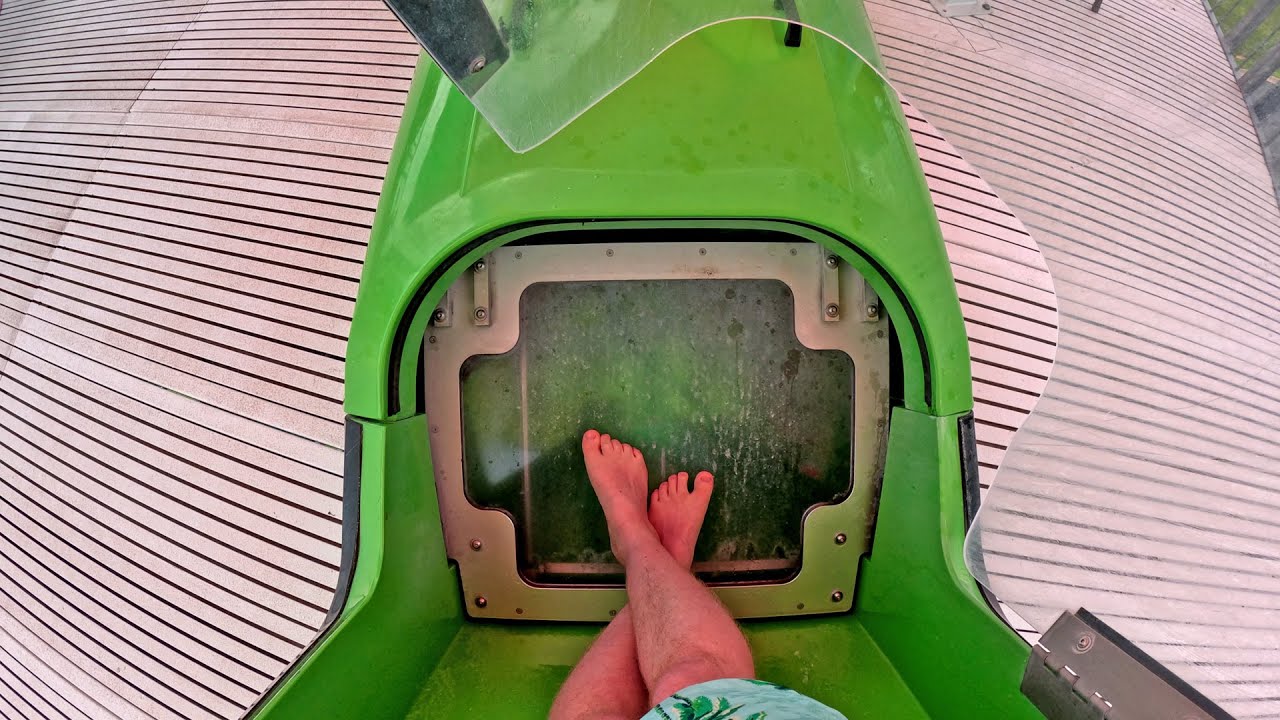 Double Trouble - Green FlatlineLoop Water Slide at Fun-Plex Omaha - YouTube