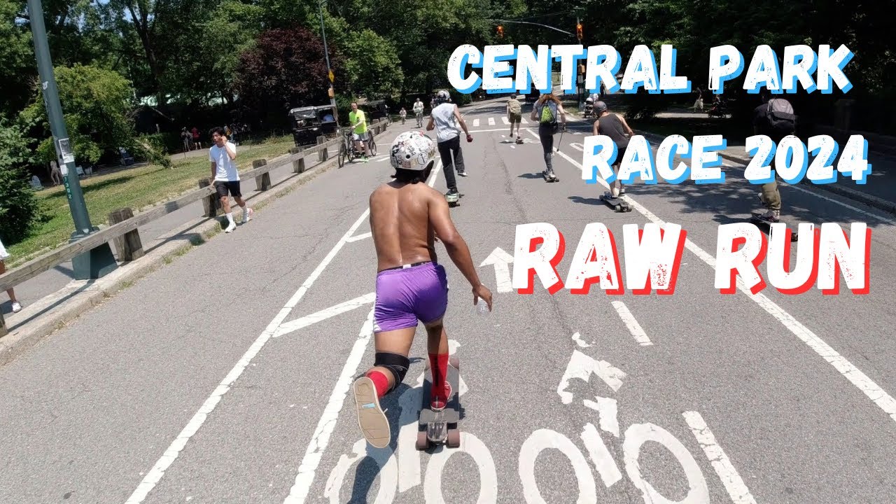POV RACING LONGBOARDS THROUGH CENTRAL PARK | Central Park Race 2024 ...