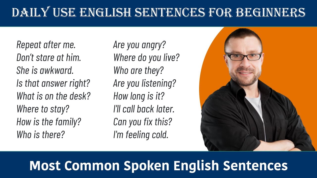 Most Common Spoken English Sentences | Daily Use English Sentences for ...
