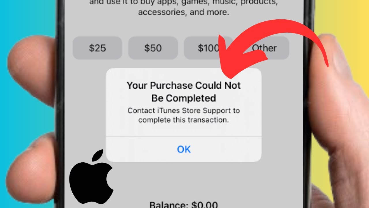How to fix your Purchase Couldn't Be Completed on iPhone | 2024 - YouTube