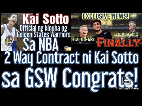 Kai Sotto Official ng kinuha ng GSW sa bakante nilang 2 way Contract sa NBA finally - Congrats ...