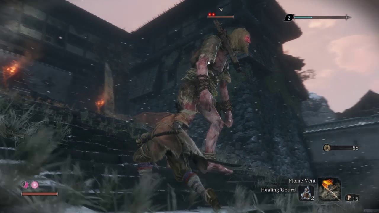 Sekiro - Defeating the Chained Ogre with the flame barrel. - YouTube