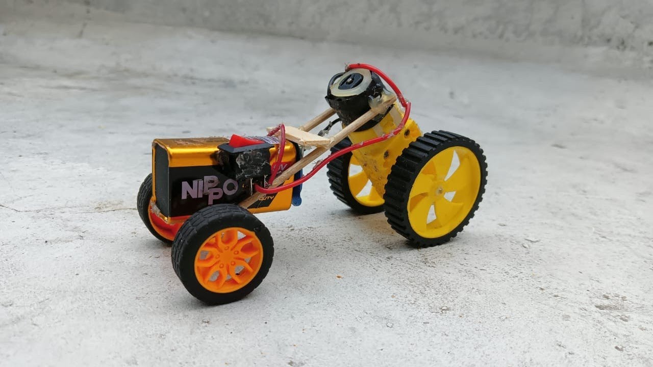 How to Make a Mini Motor Powered Car ll Diy Mini Motor Car - YouTube