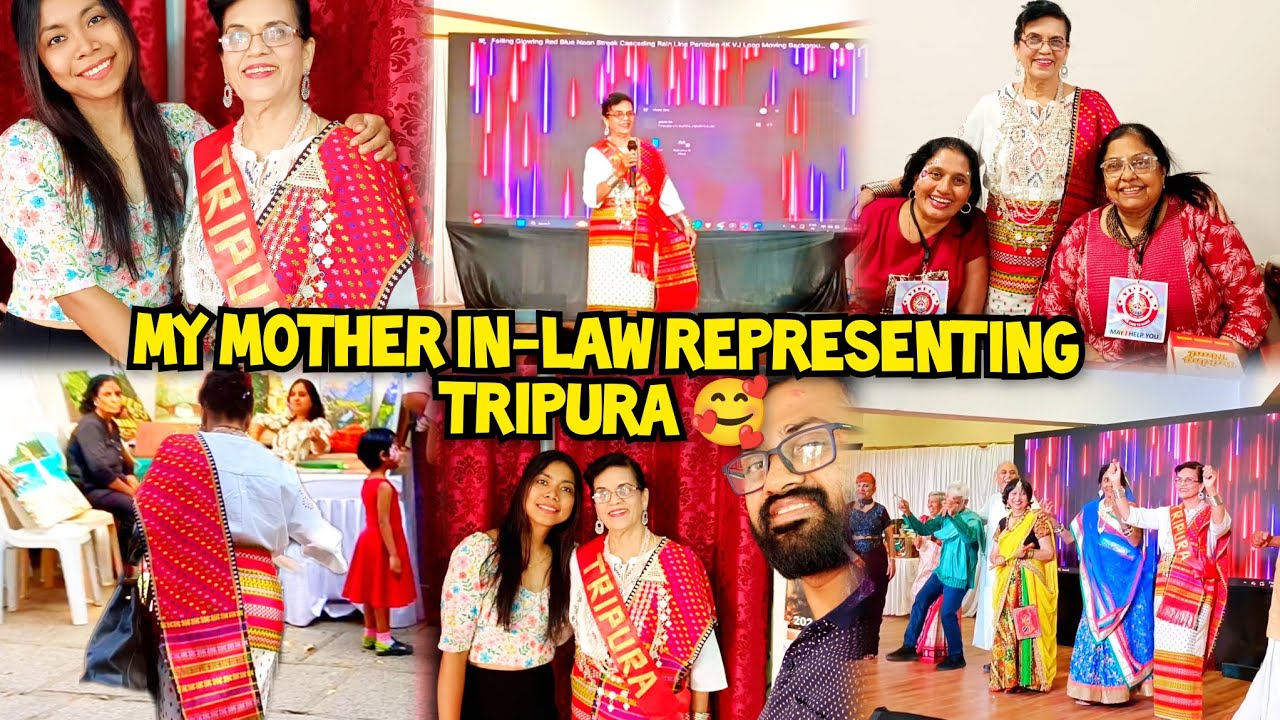 My Mother in-law represent Tripura 🥰| Wearing Rignai our traditional ...