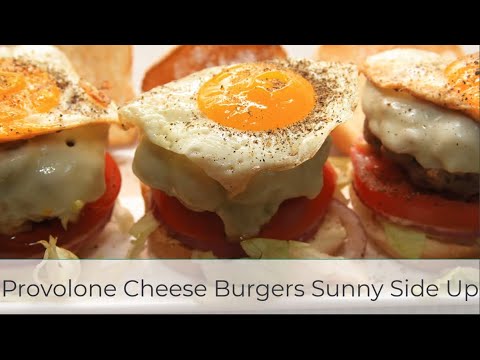 Tasty Provolone Cheese Burgers Sunny Side Up - YouTube