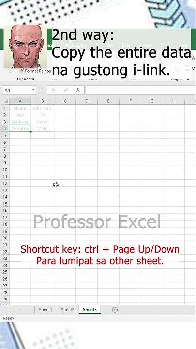 How to link data from 1 sheet to another in MS Excel #shorts # ...