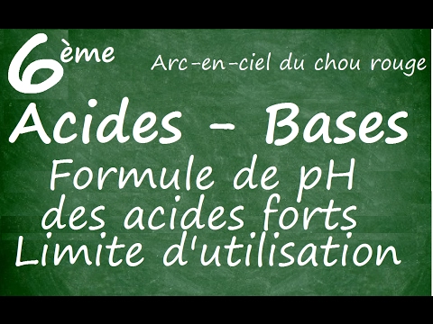 Formule de pH d'acide fort et ses limites - YouTube