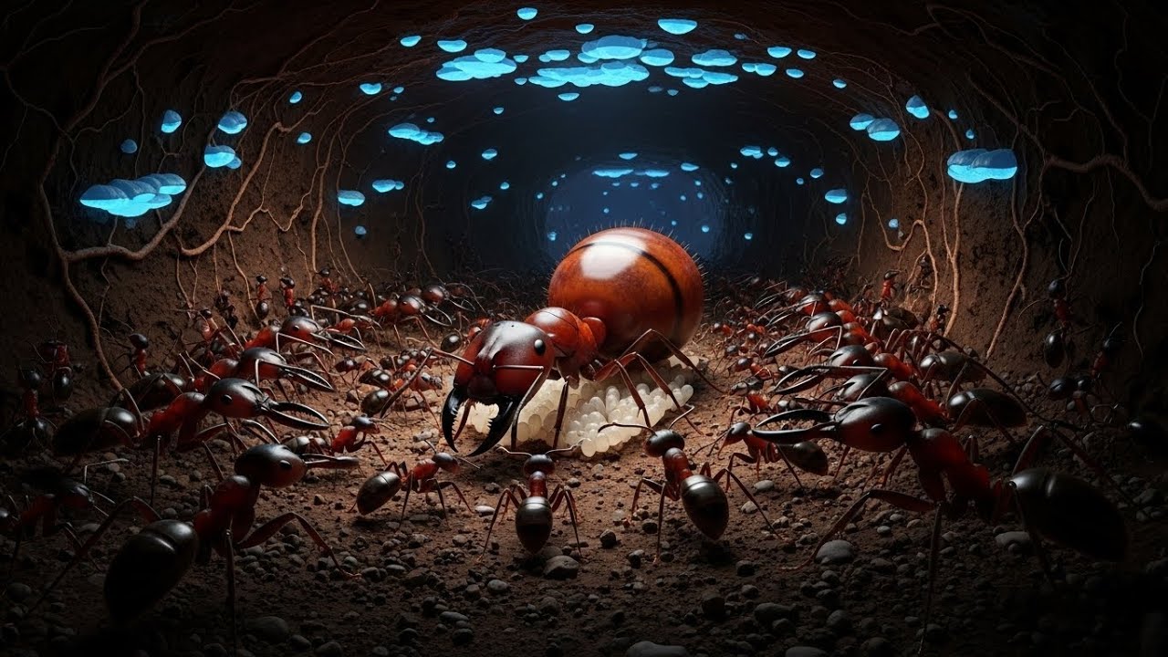 WORLD OF ANTS: Inside the Queen's Chamber | Rare Close-Up of the Royal ...