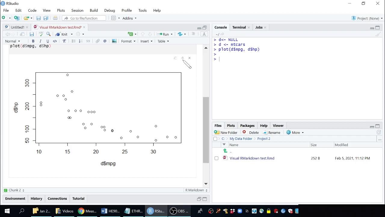 Visual R Markdown Selected Overview, February 2021 - YouTube