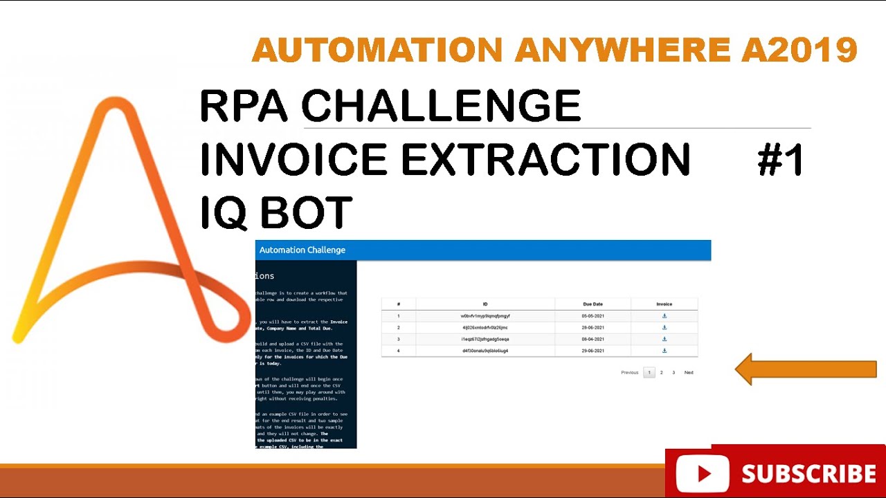 RPA Challenge Invoice Extraction #1 || IQ BOT || Python Logic for Dates ...