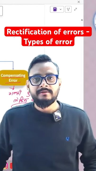 Types of error | Rectification of errors #accounting #commerce - YouTube