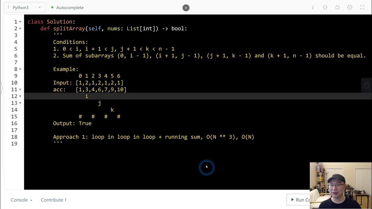 548. Split Array with Equal Sum | English | Medium - YouTube