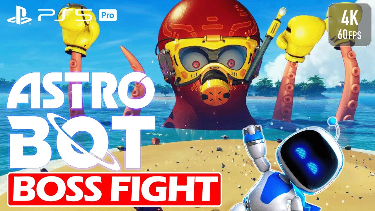 Astro Bot - Giant Octopus Wako Tako Boss Fight Gameplay [PS5 4K 60FPS] - YouTube