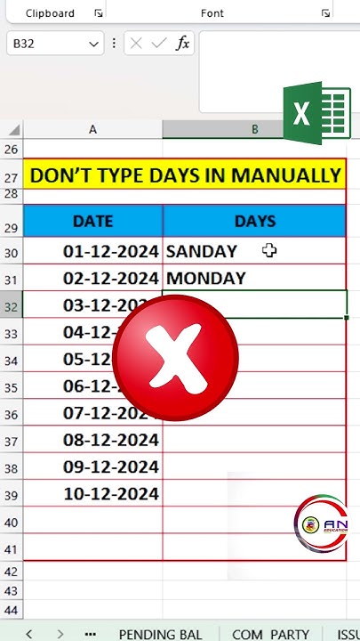 Date to Day Name in Excel #excel #excelshorts #exceltips - YouTube