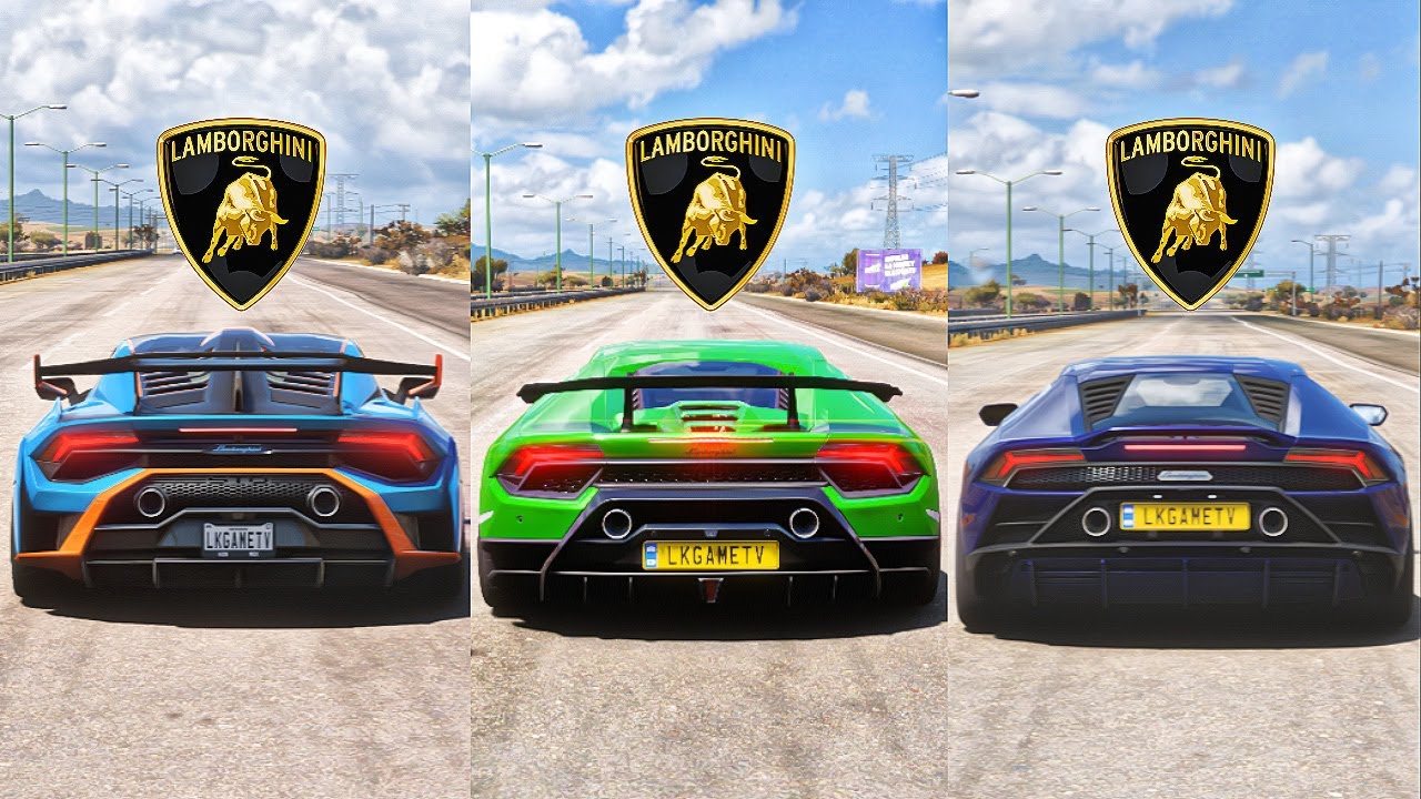 FH5 DRAG RACE - Lamborghini Huracan STO Vs Huracan Performante Vs ...